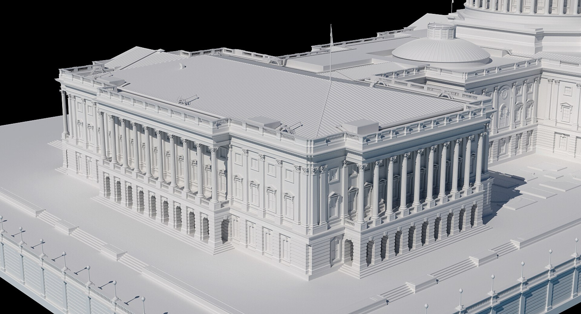 united states capitol building 3d max