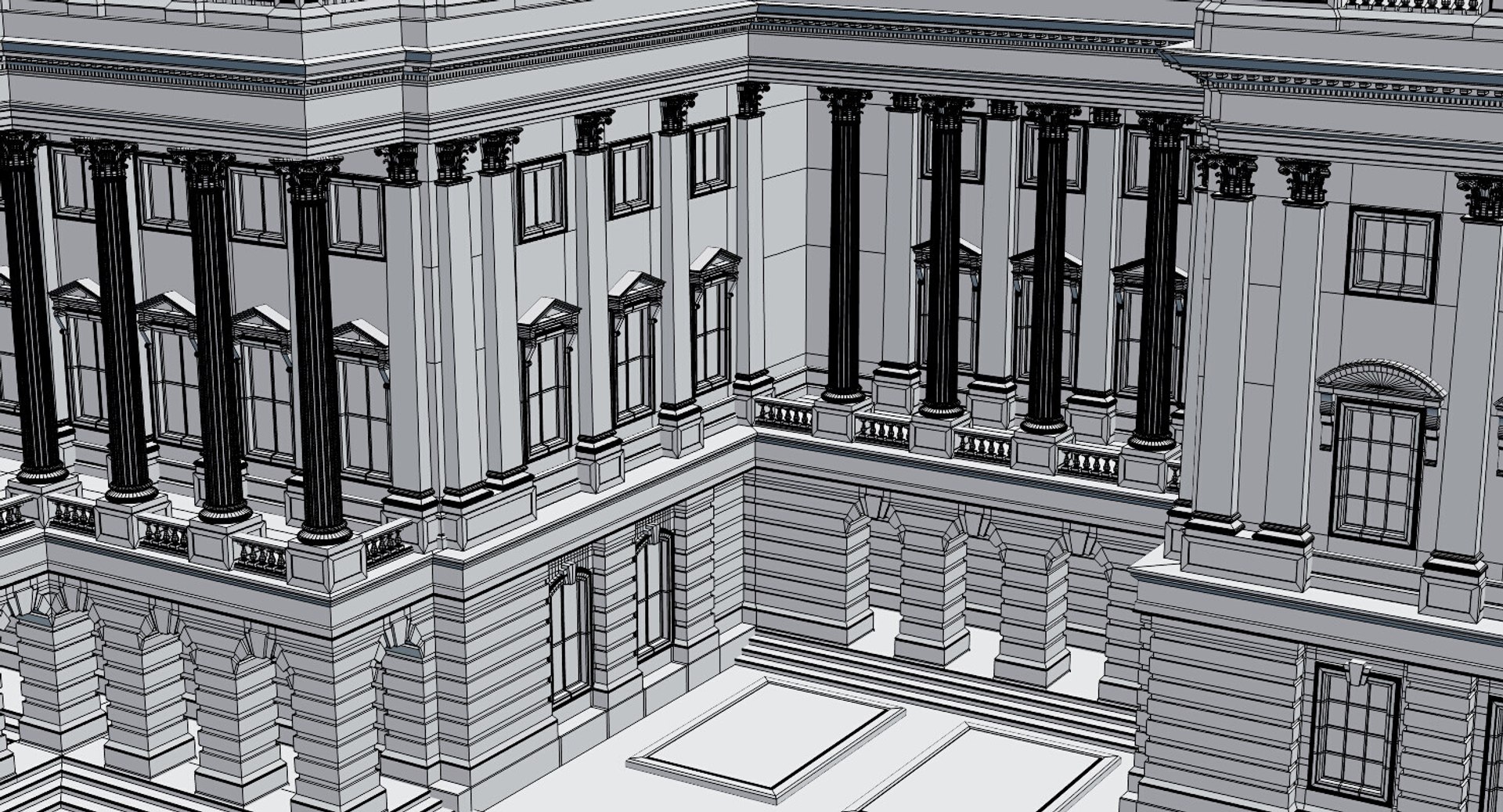 united states capitol building 3d max