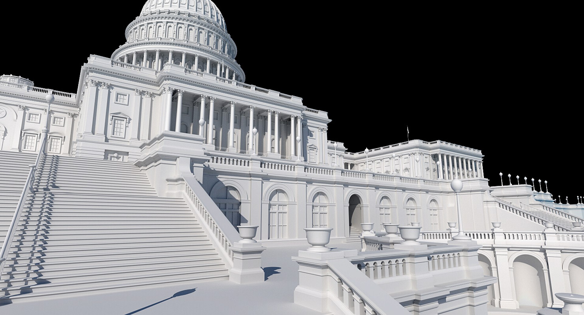 united states capitol building 3d max