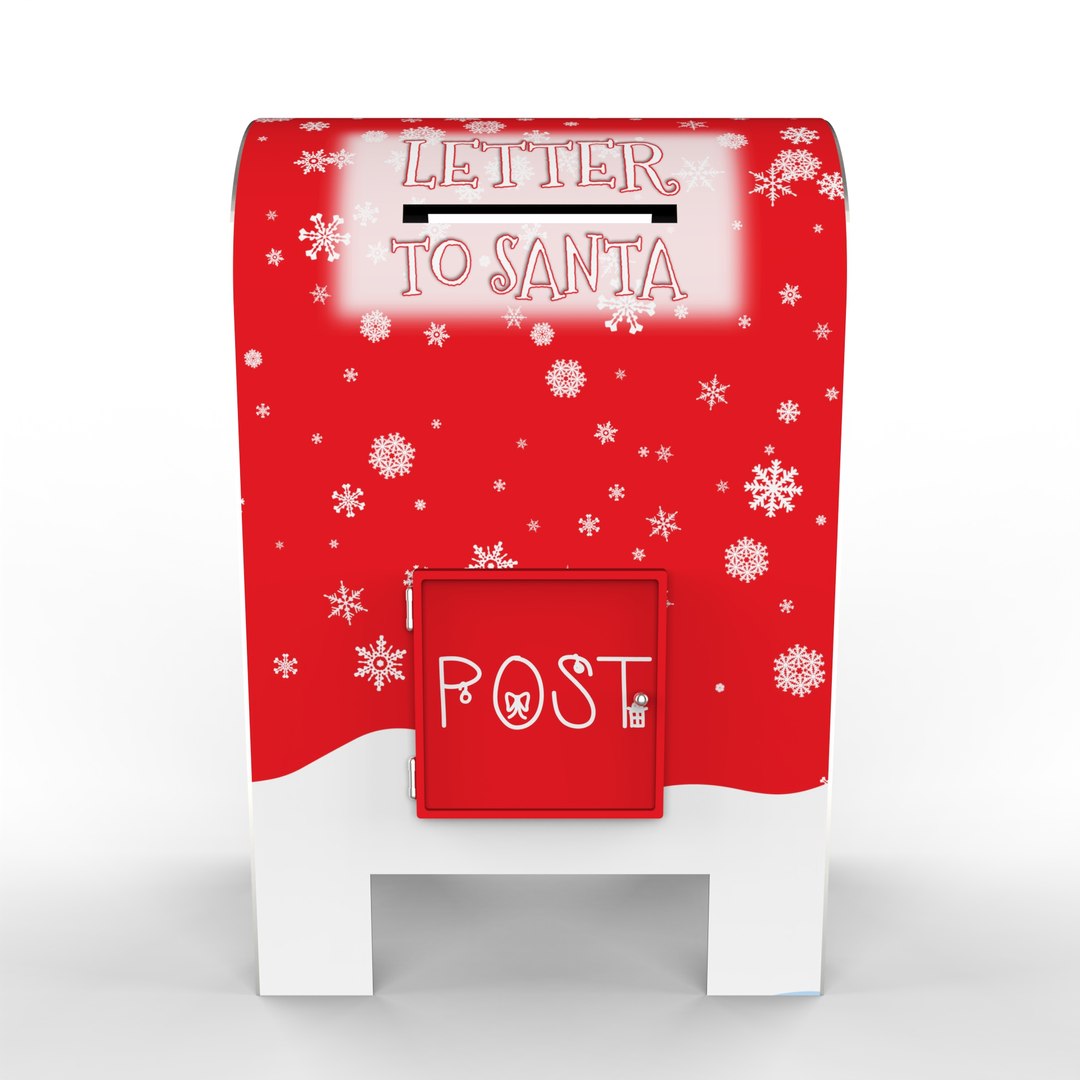 3D North Pole Mailbox For Letters To Santa Claus Christmas - TurboSquid ...