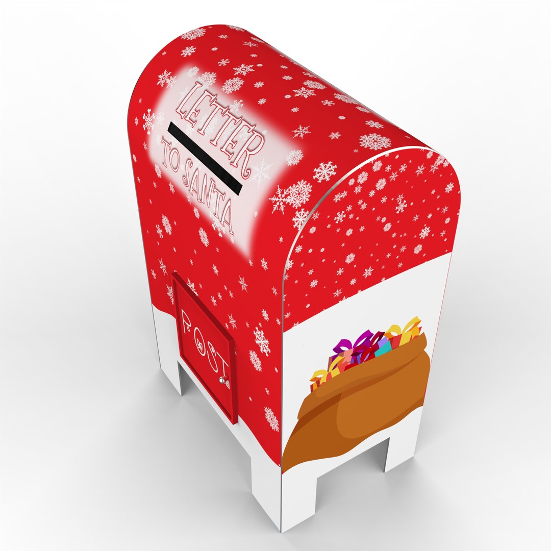3D North Pole Mailbox For Letters To Santa Claus Christmas - TurboSquid ...