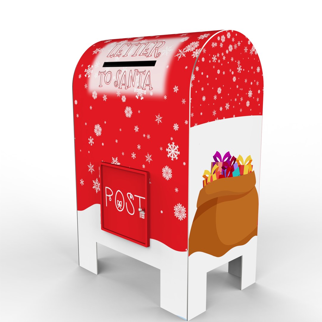 3D North Pole Mailbox For Letters To Santa Claus Christmas - TurboSquid ...