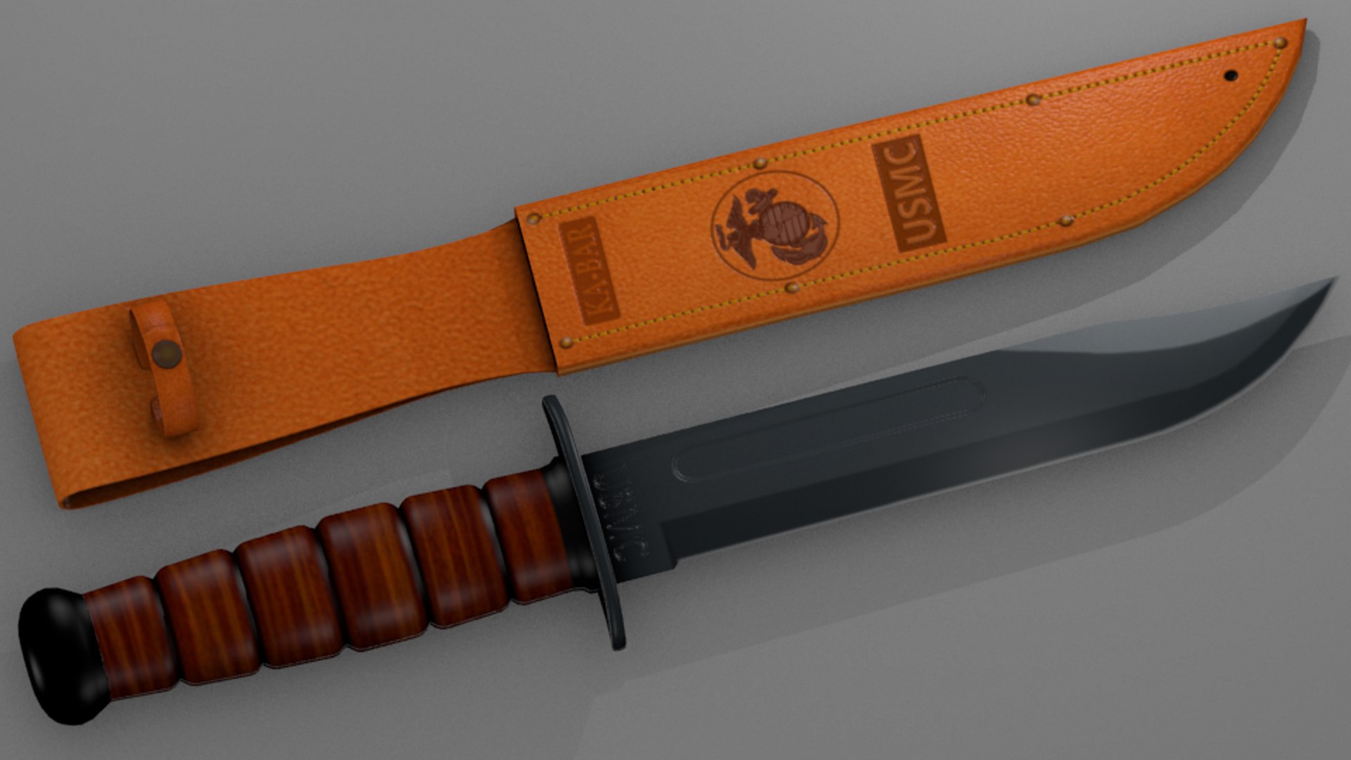 3D Knife Ka-bar Model - TurboSquid 1234017