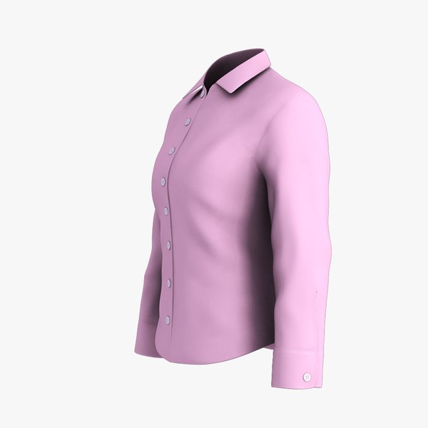 ladies shirt 3d obj