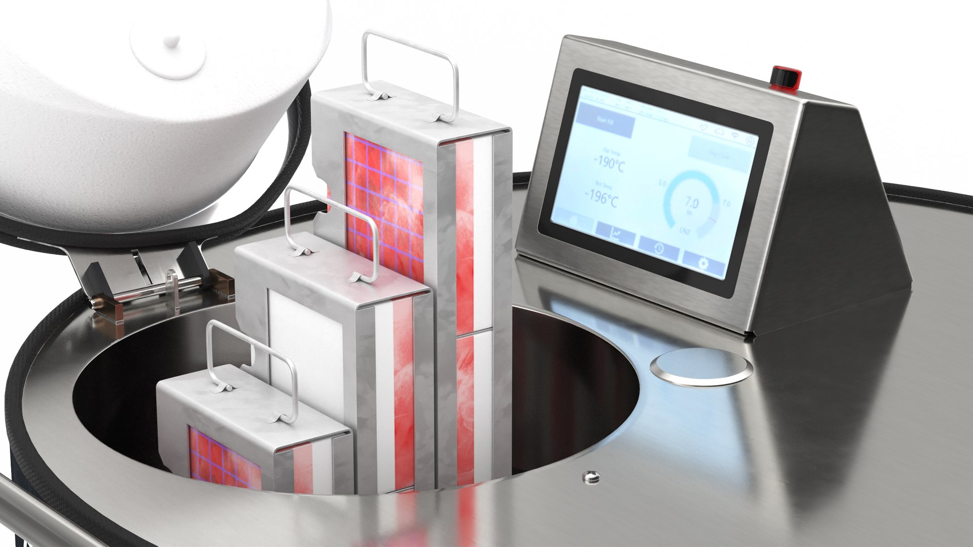 Cryogenic Freezer with Cryo-boxes 3D model - TurboSquid 1997414