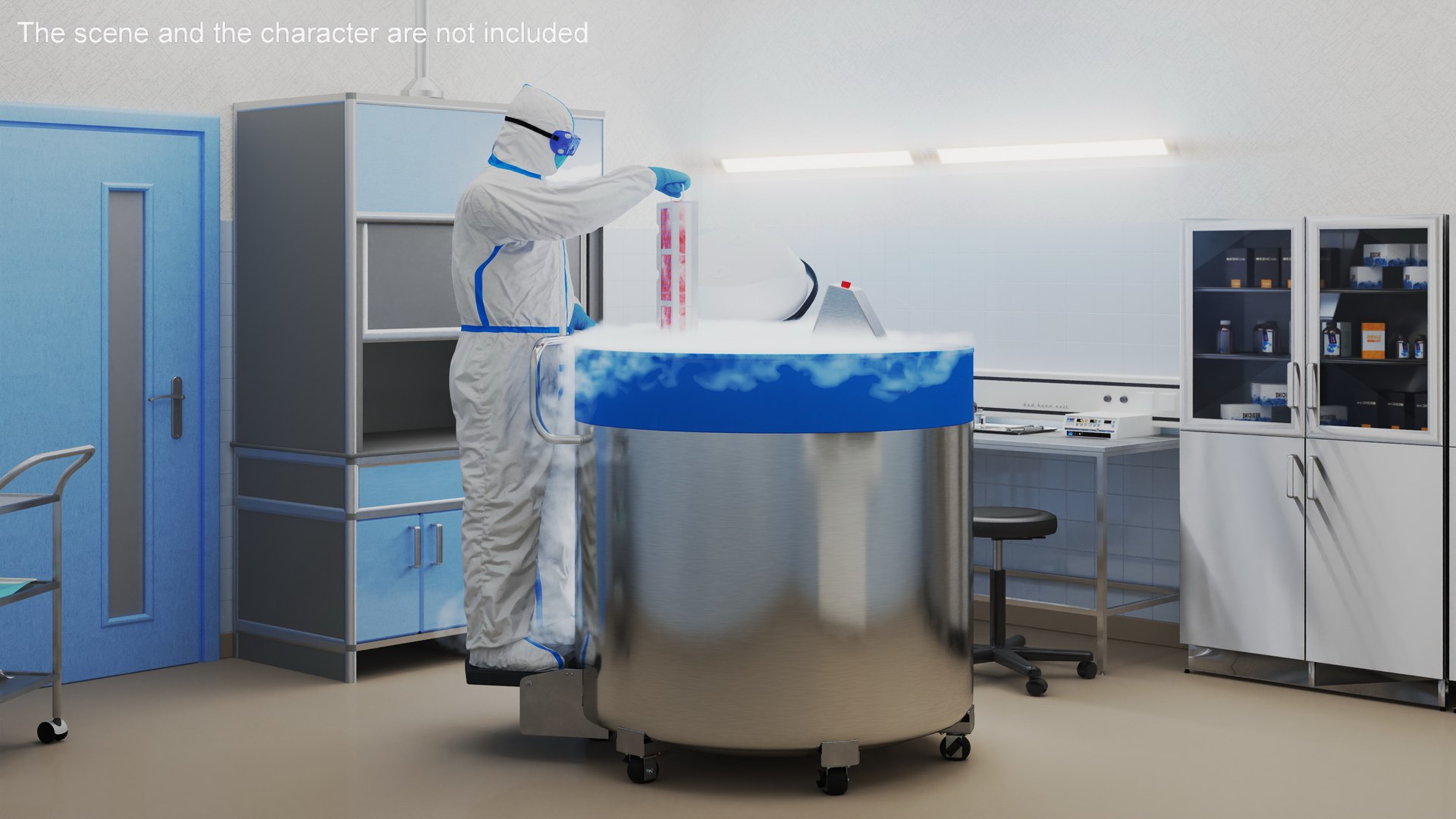 Cryogenic Freezer with Cryo-boxes 3D model - TurboSquid 1997414