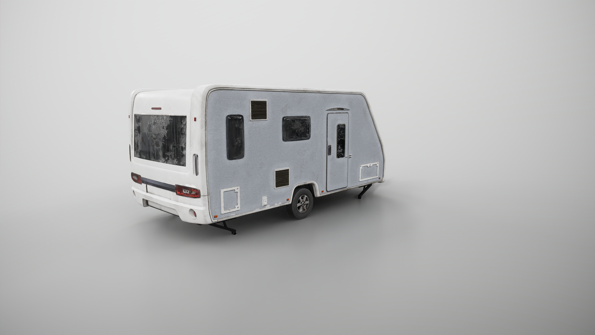 3D Used Camping Trailer - TurboSquid 2389146