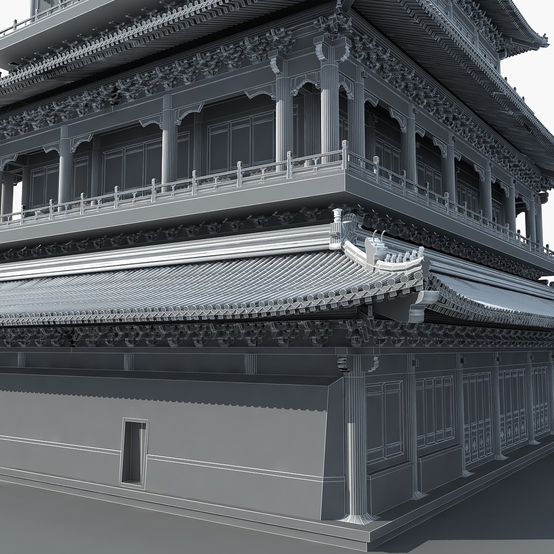 Building Of Chinese Ancient City Model - TurboSquid 1855633
