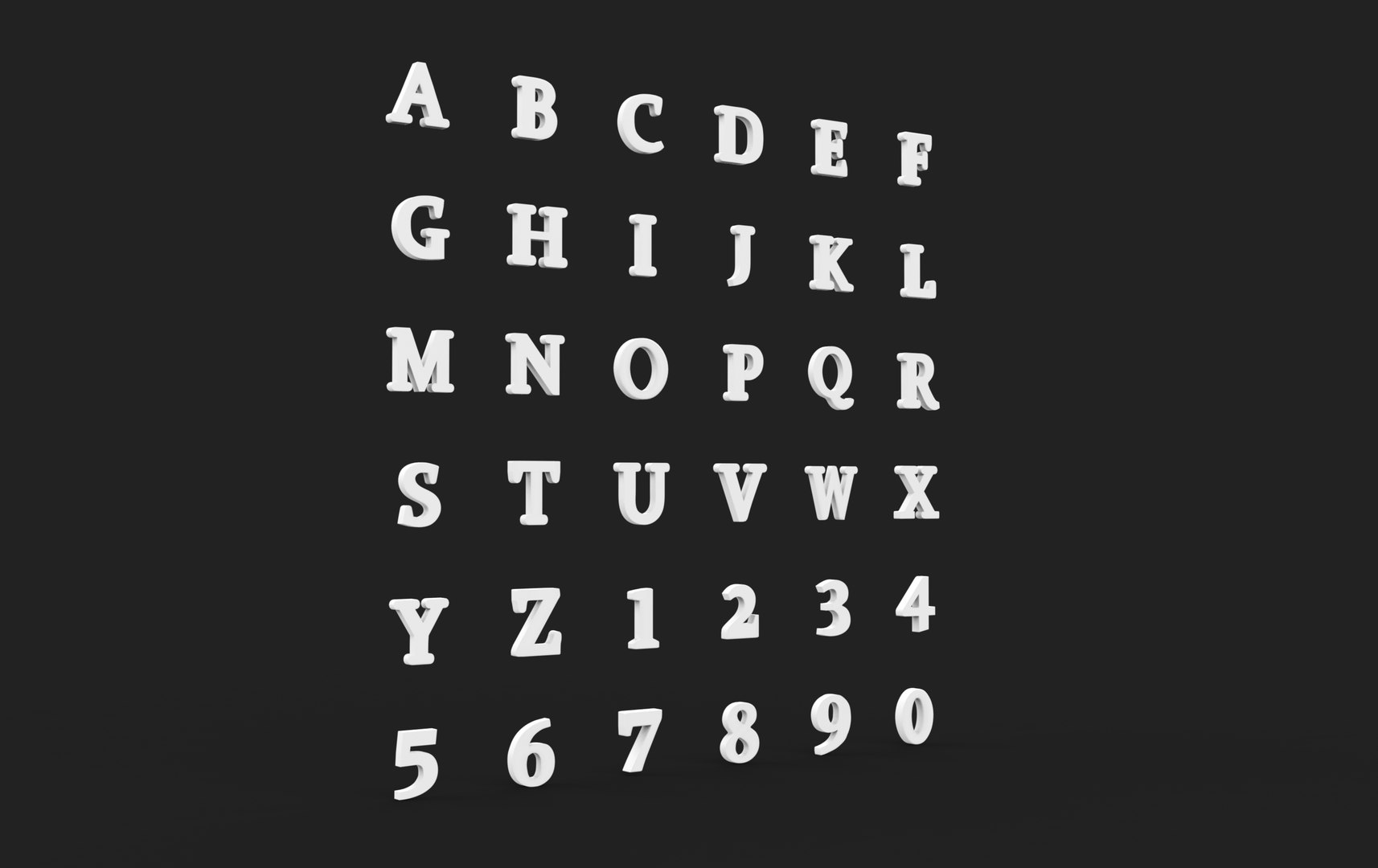 3D Alphabet A To Z 3D Model - TurboSquid 2333050