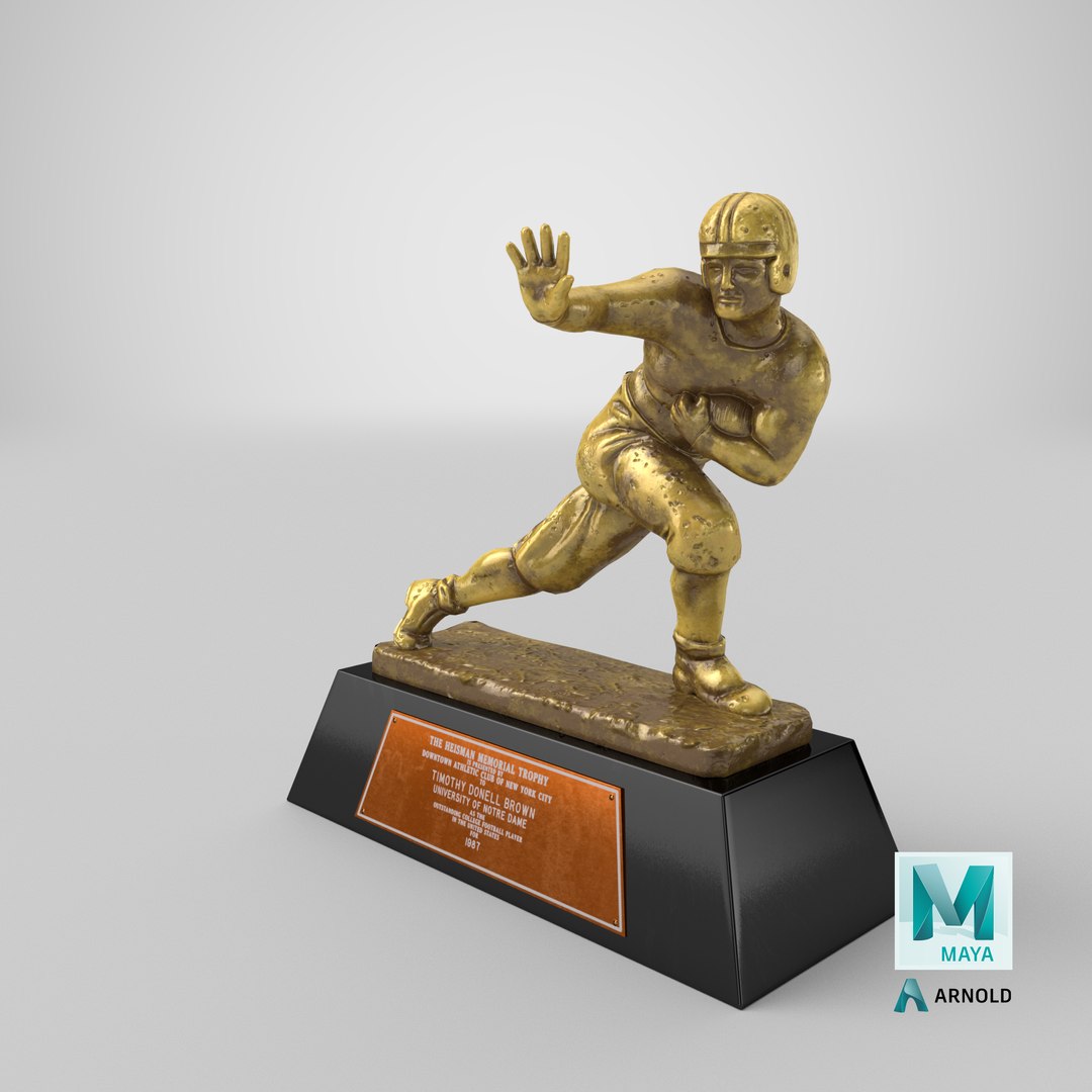 3D Yellow Heisman Memorial Trophy model - TurboSquid 1985975