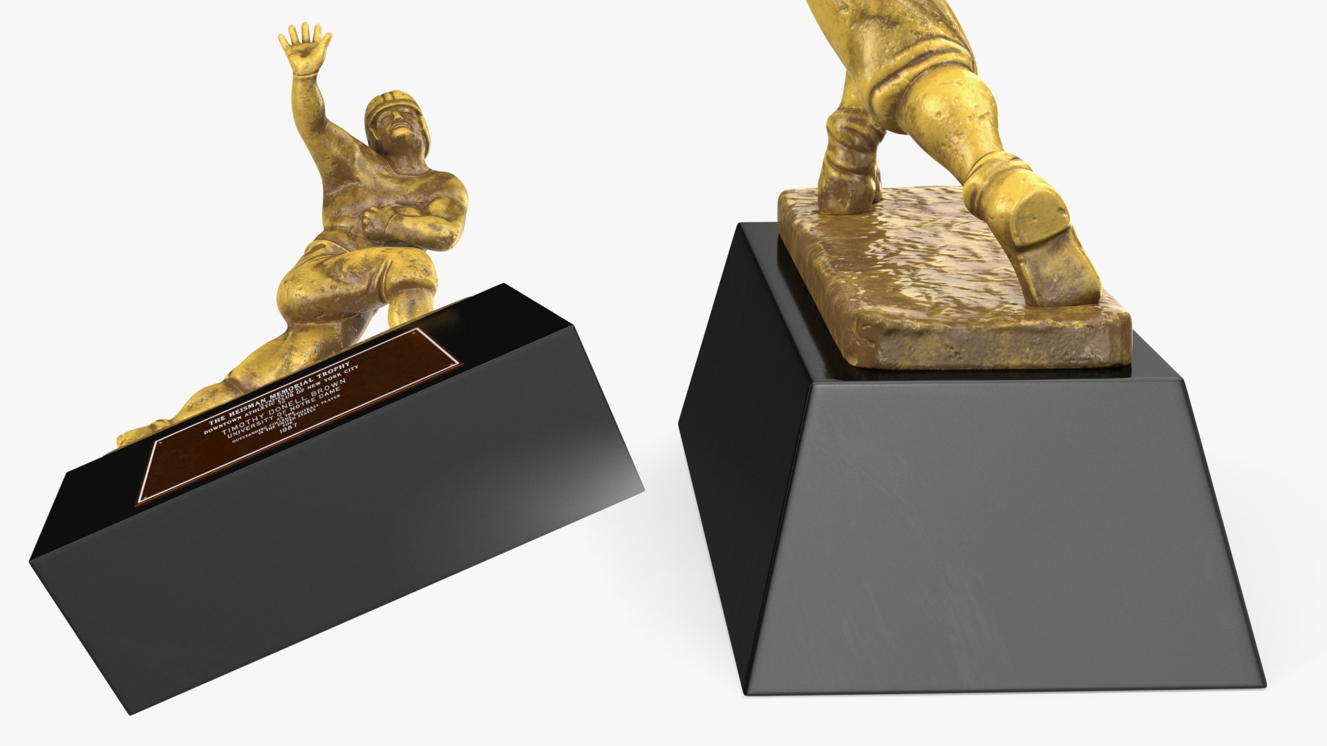 3D Yellow Heisman Memorial Trophy model - TurboSquid 1985975