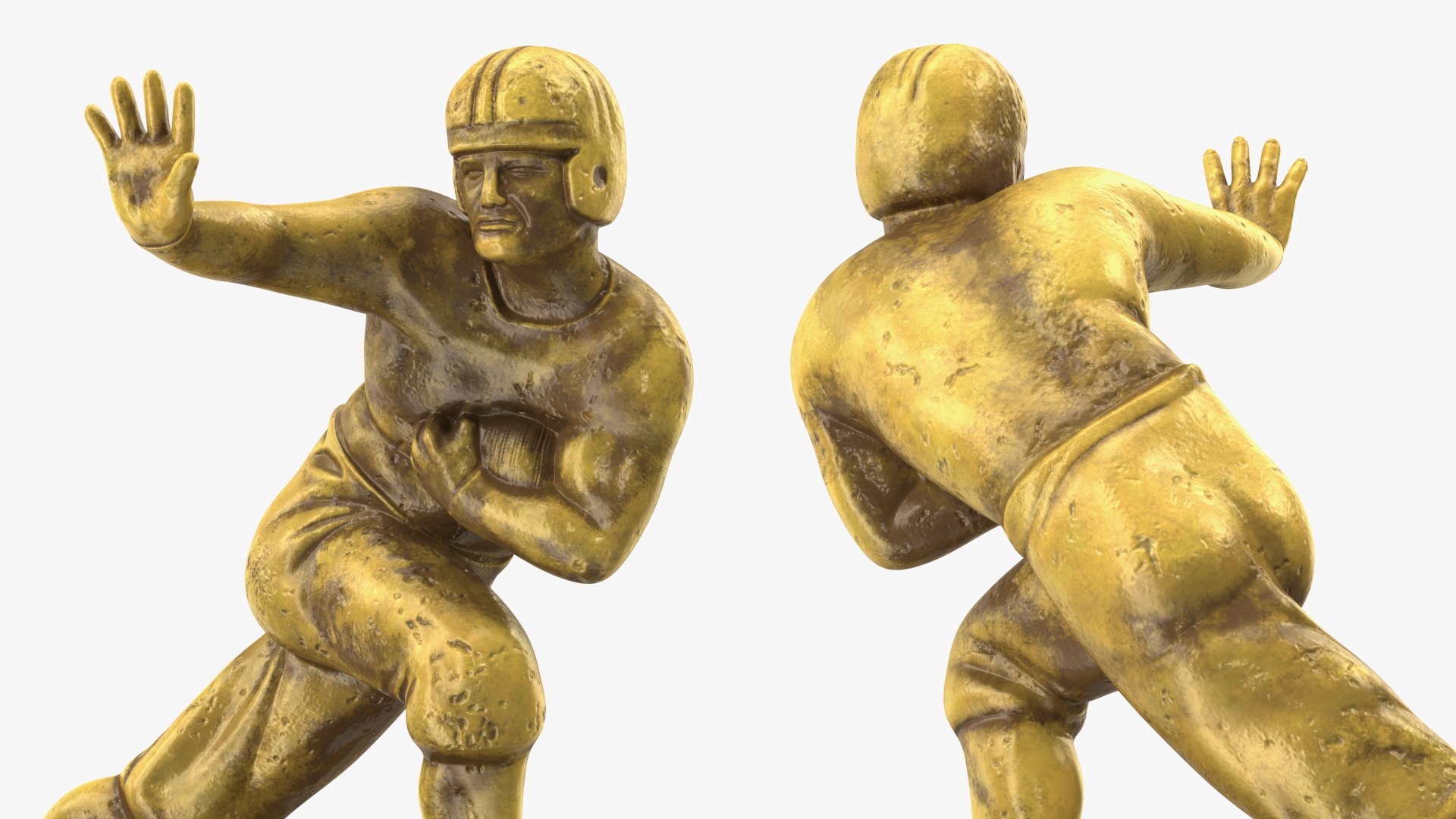3D Yellow Heisman Memorial Trophy Model - TurboSquid 1985975