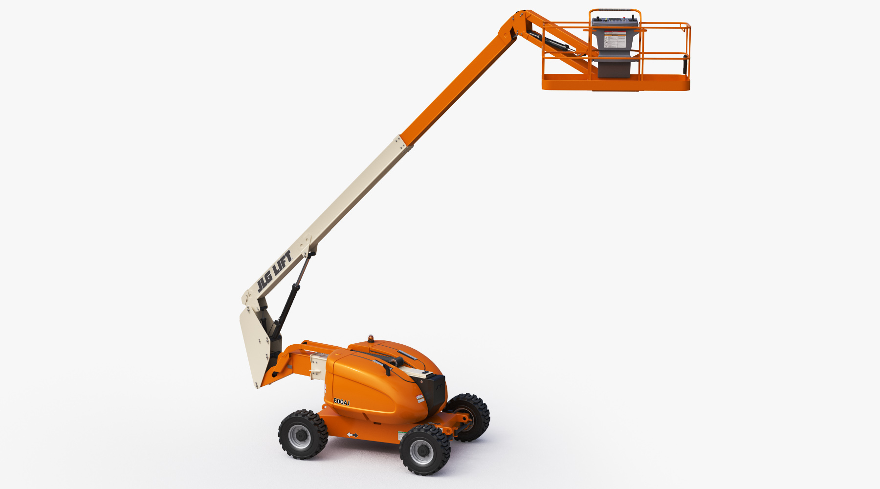 modelo 3d JLG 600AJ Telescopic Boom Lift Cherry Picker Rigged ...