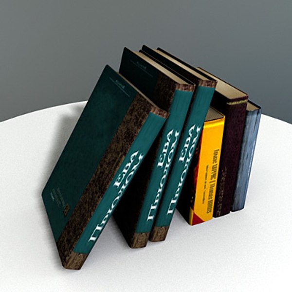 set books modeled pack 3d model