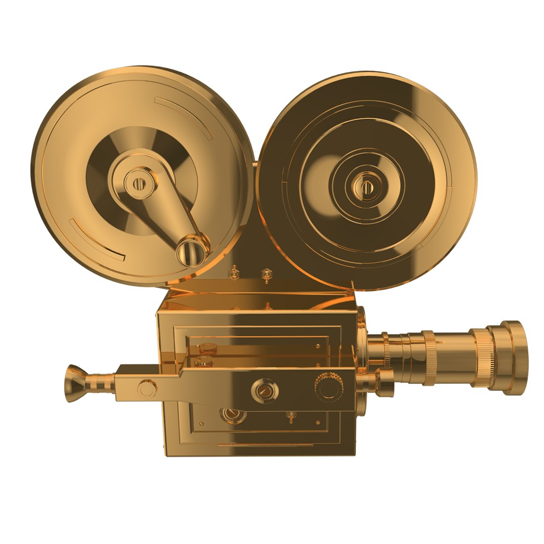 3D Golden Vintage Camera Model - TurboSquid 1235527