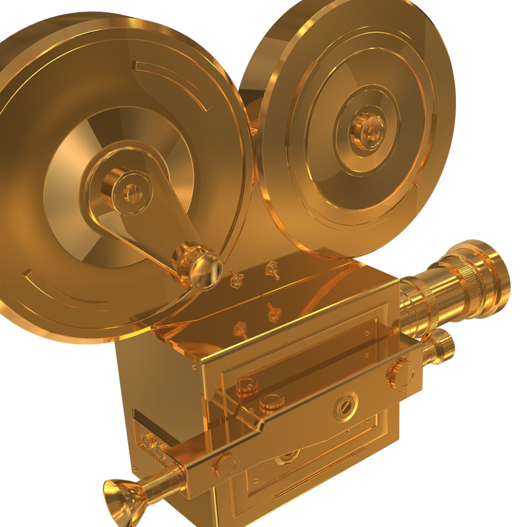 3D Golden Vintage Camera Model - TurboSquid 1235527