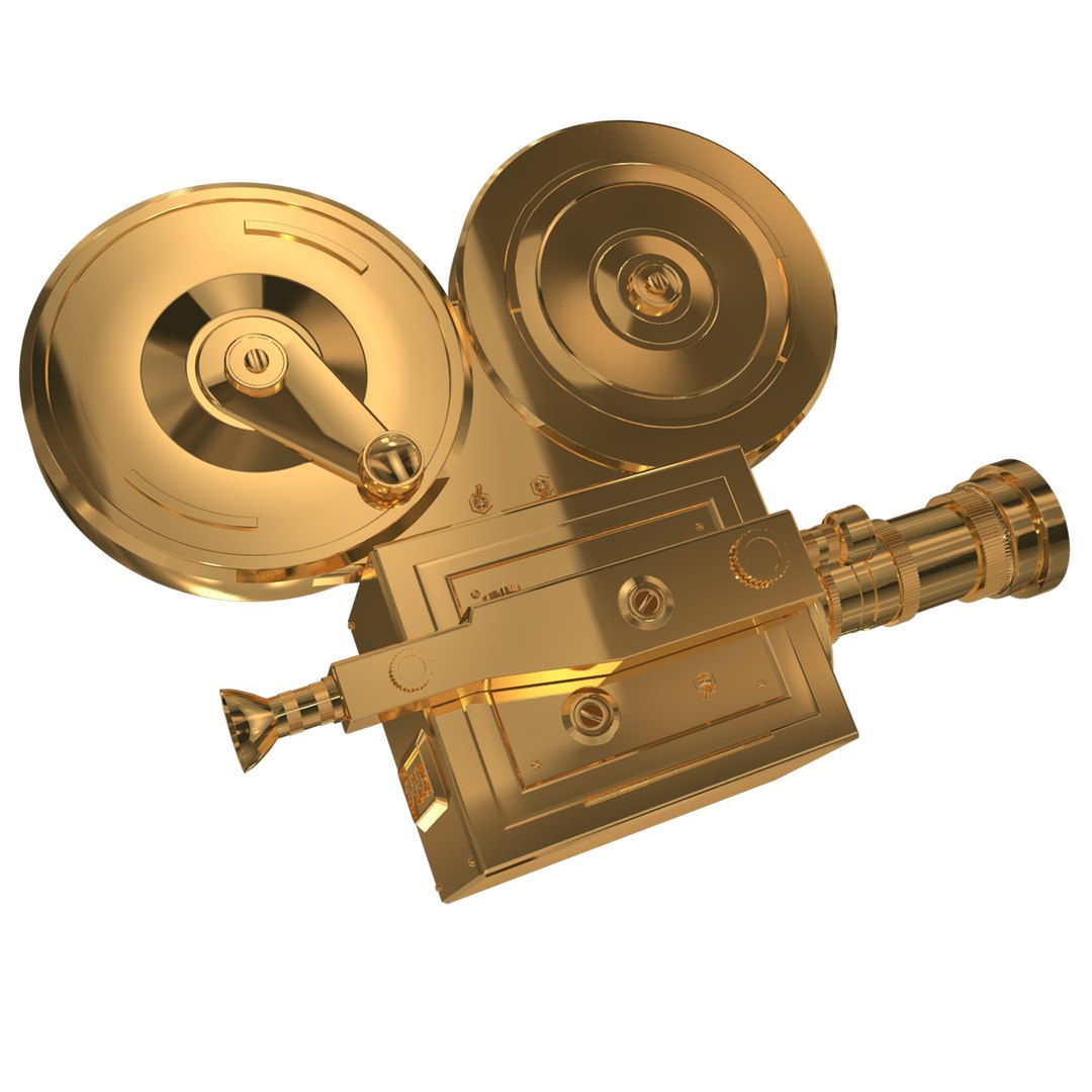 3D Golden Vintage Camera Model - TurboSquid 1235527