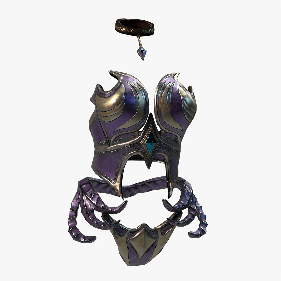 modelo 3d Conjunto de armadura de cuerpo femenino elfo - TurboSquid 1731036