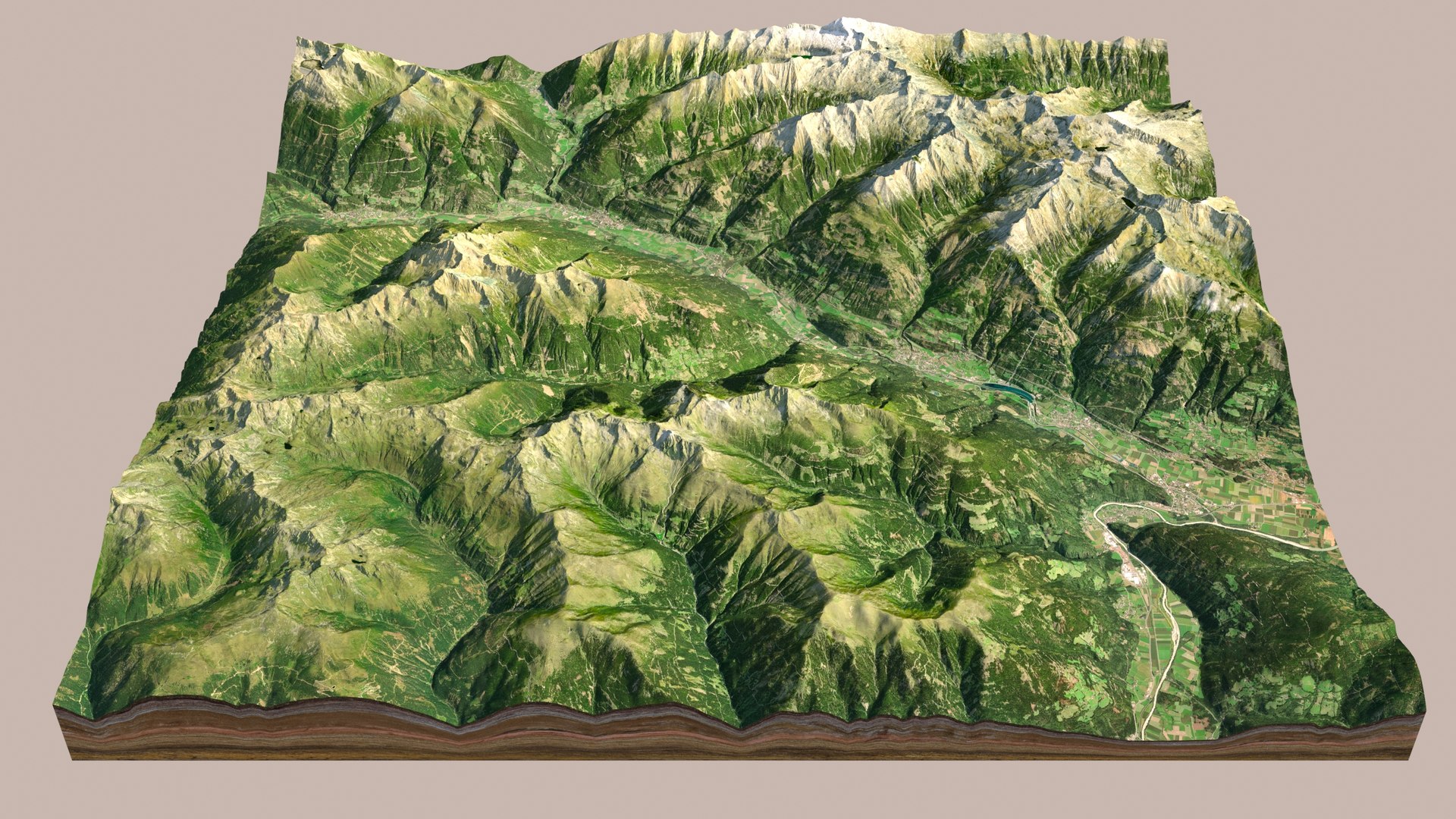 3D Austrian Alps Valley - TurboSquid 2011932