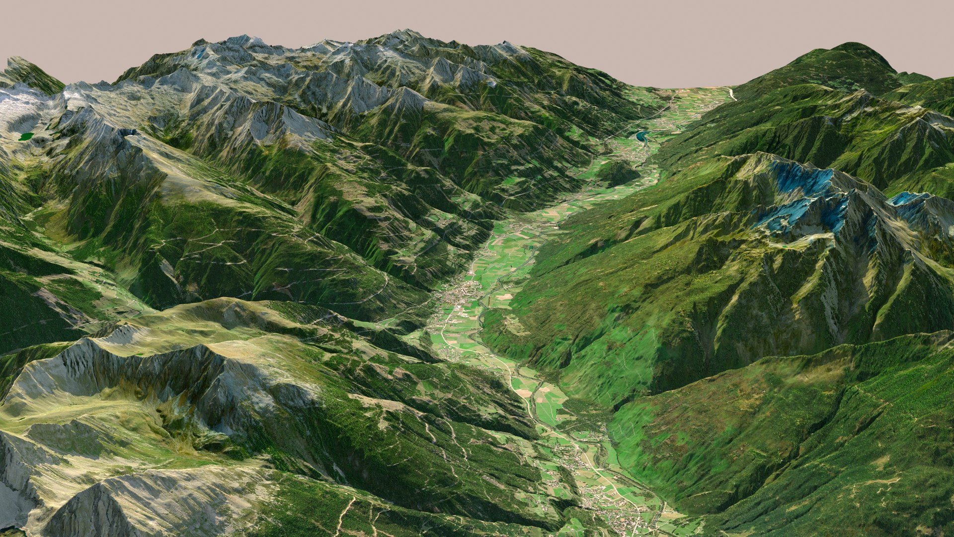 3D Austrian Alps Valley - TurboSquid 2011932