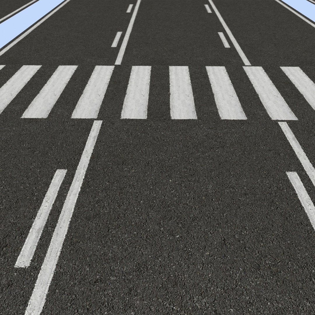 3d Model Of Road Mht-01 3 Lane