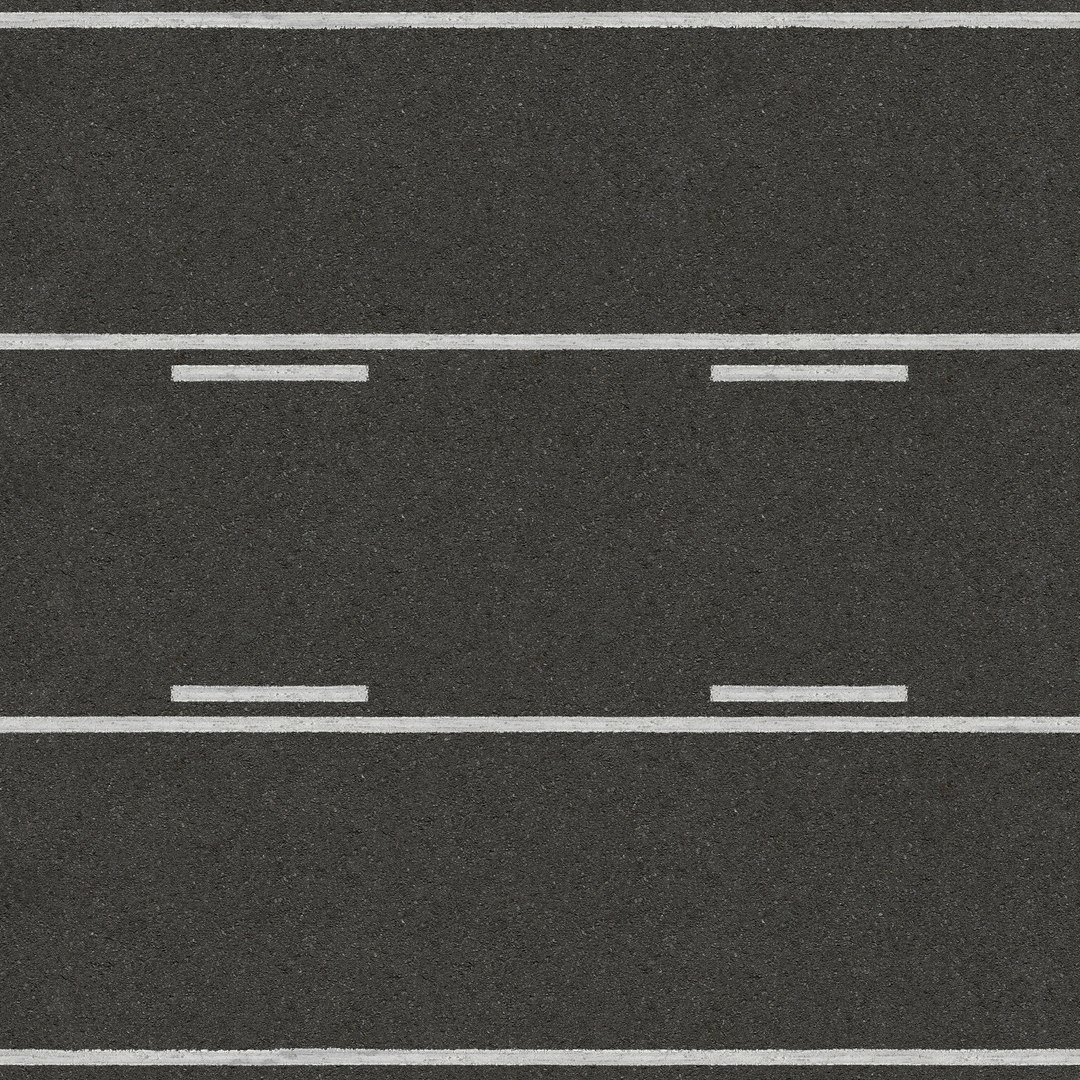 3d Model Of Road Mht-01 3 Lane