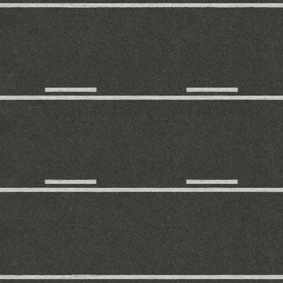 3d Model Of Road Mht-01 3 Lane