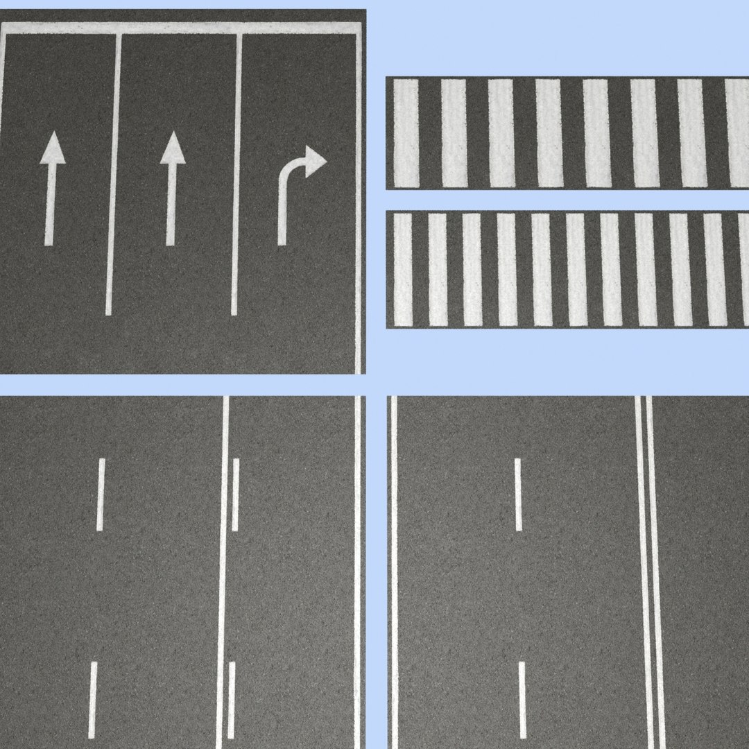3d Model Of Road Mht-01 3 Lane