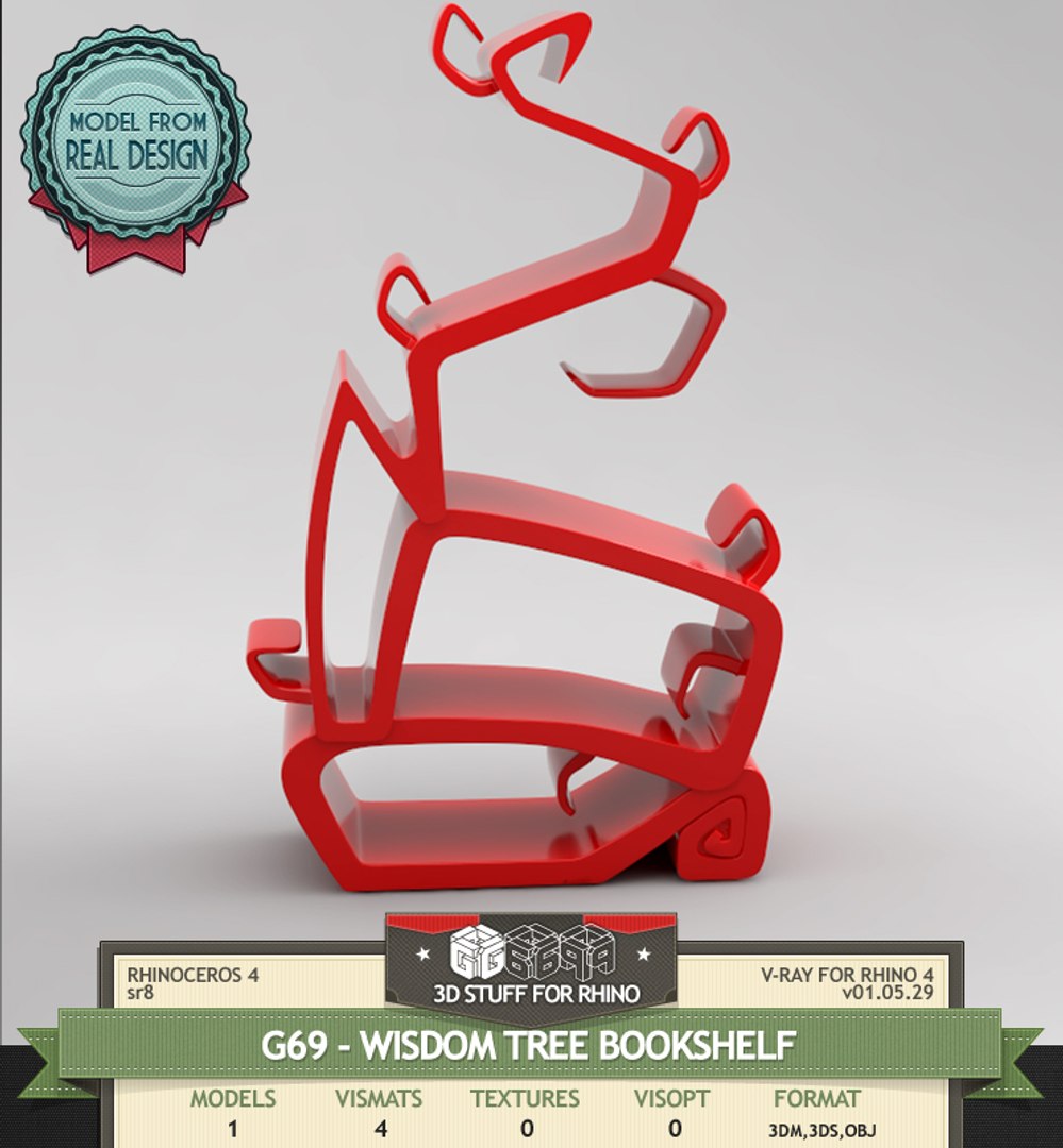 3d Model Tree Bookshelf