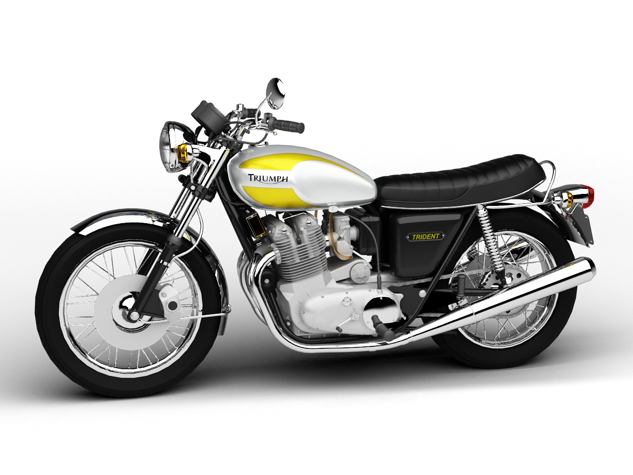 triumph t160 trident 1975 3d max
