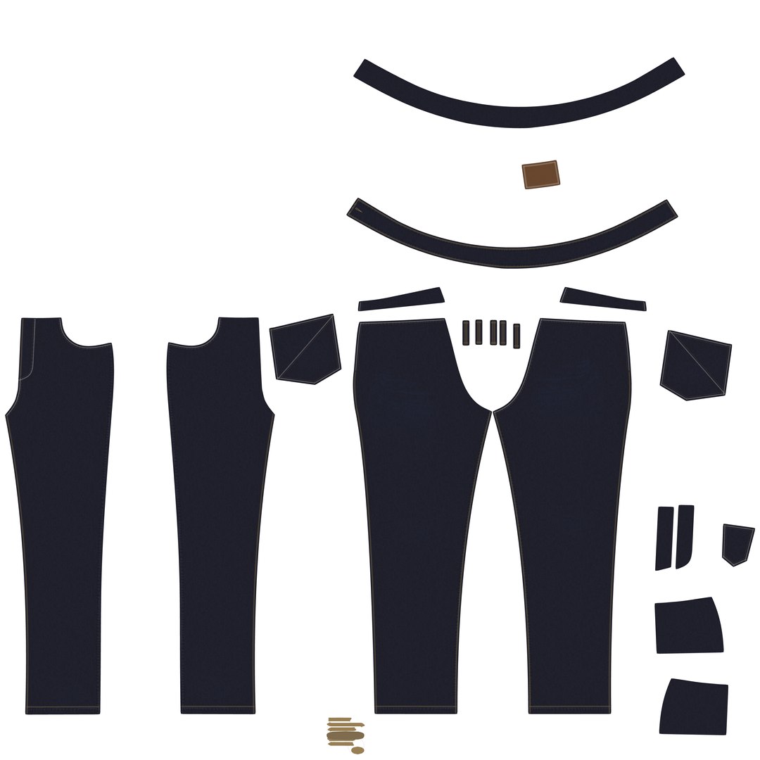 Male Denim Jean Model - TurboSquid 2167431