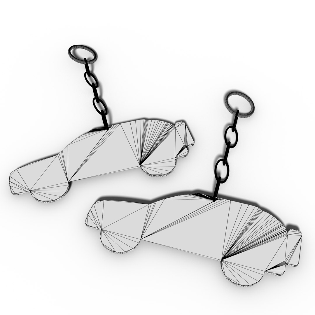 Blue Car Keychain 3D Model - TurboSquid 2093439