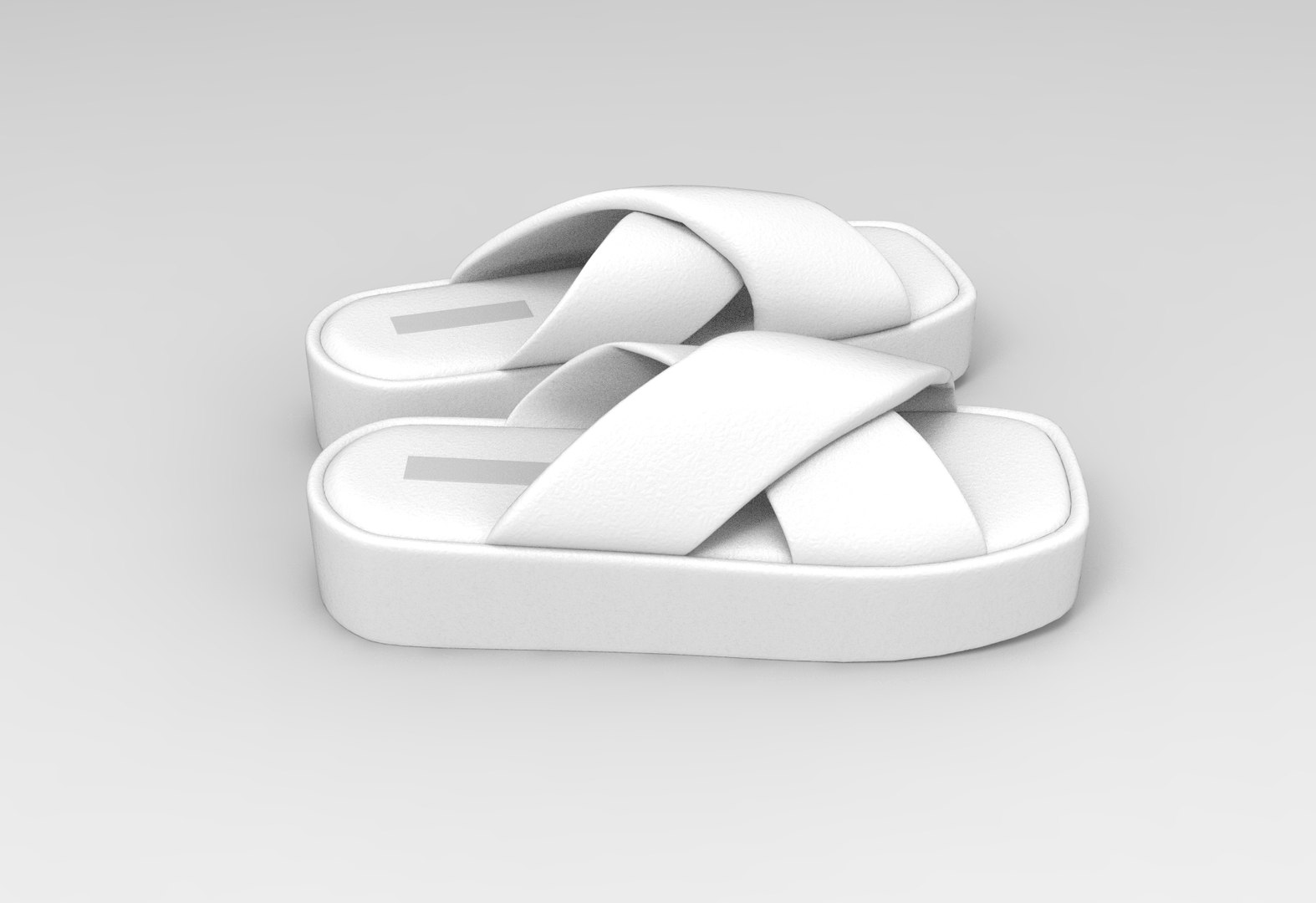 Crossover Platform Sandals 3D model - TurboSquid 1961430
