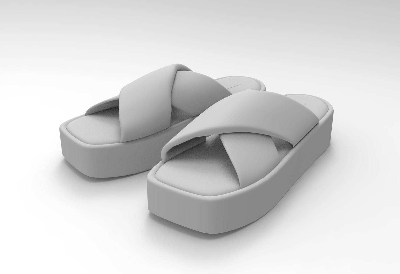 Crossover Platform Sandals 3D model - TurboSquid 1961430