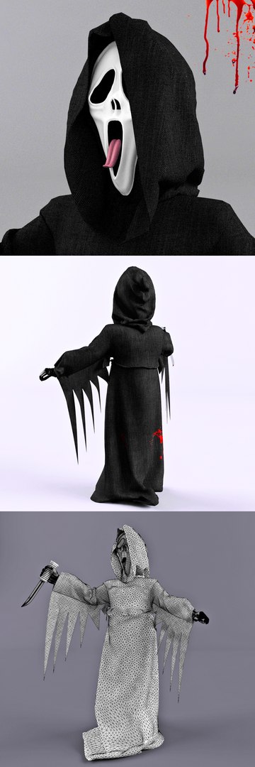 3d Scream Ghost Face Model