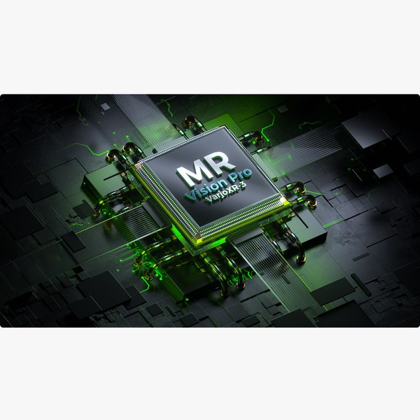 modelo 3d Chip de transmisión de chip de realidad mixta con pantalla de ...