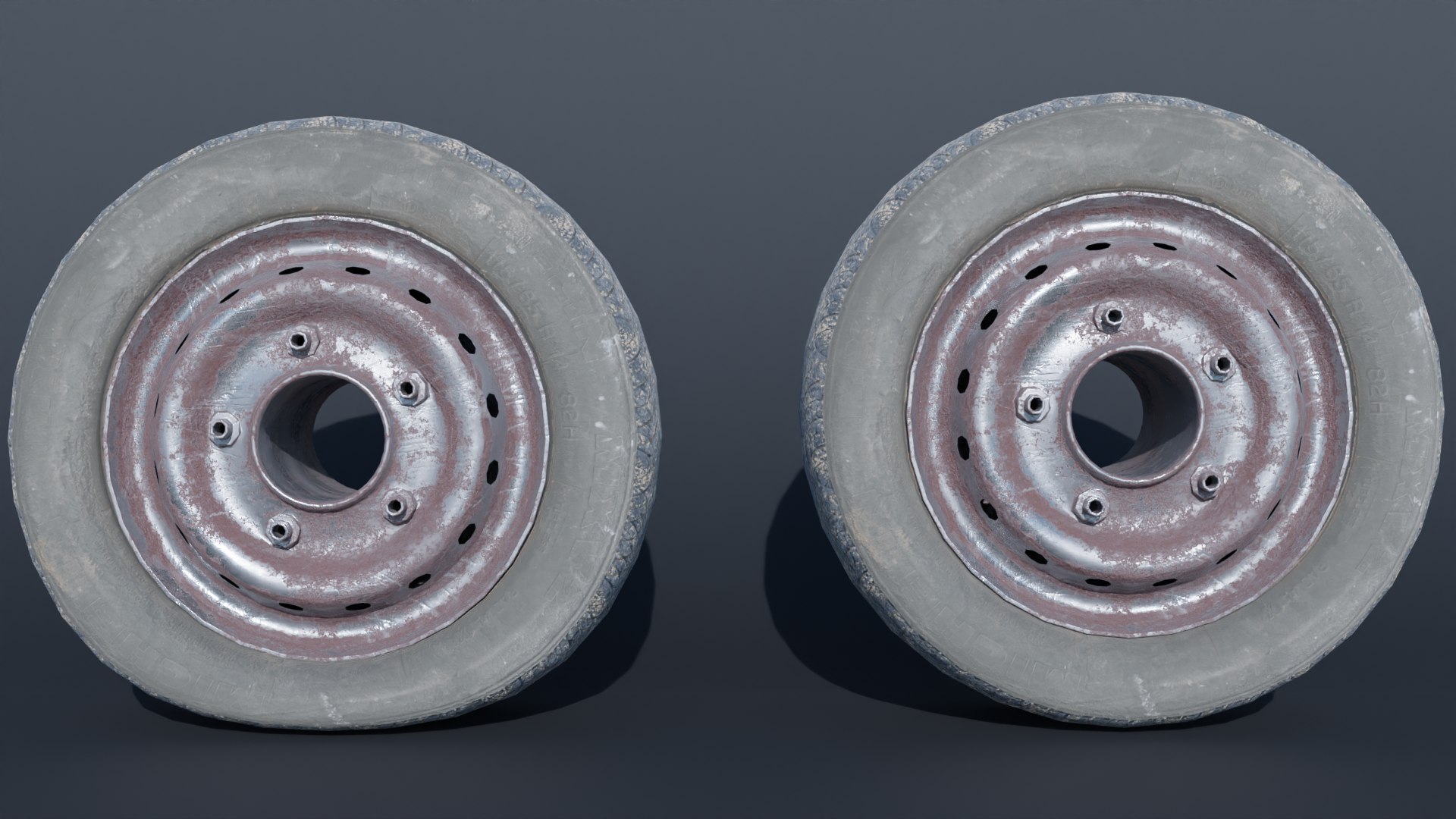 modelo 3d Rusty Car Tyre gratis - TurboSquid 2071431