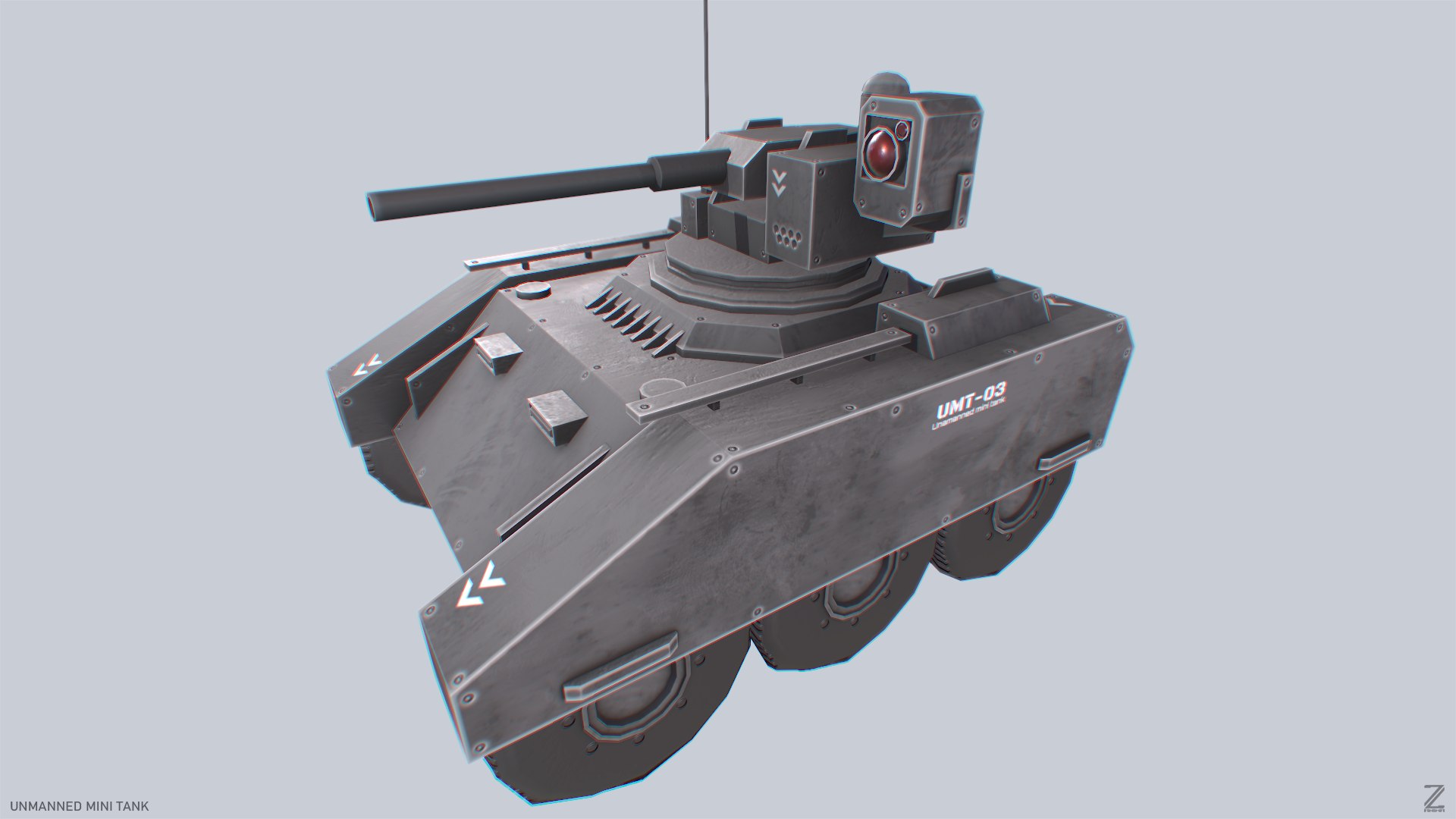3D Unmanned Mini Tank Model - TurboSquid 2432448