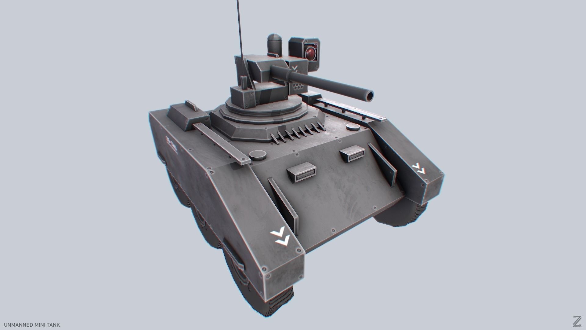 3D Unmanned Mini Tank Model - TurboSquid 2432448