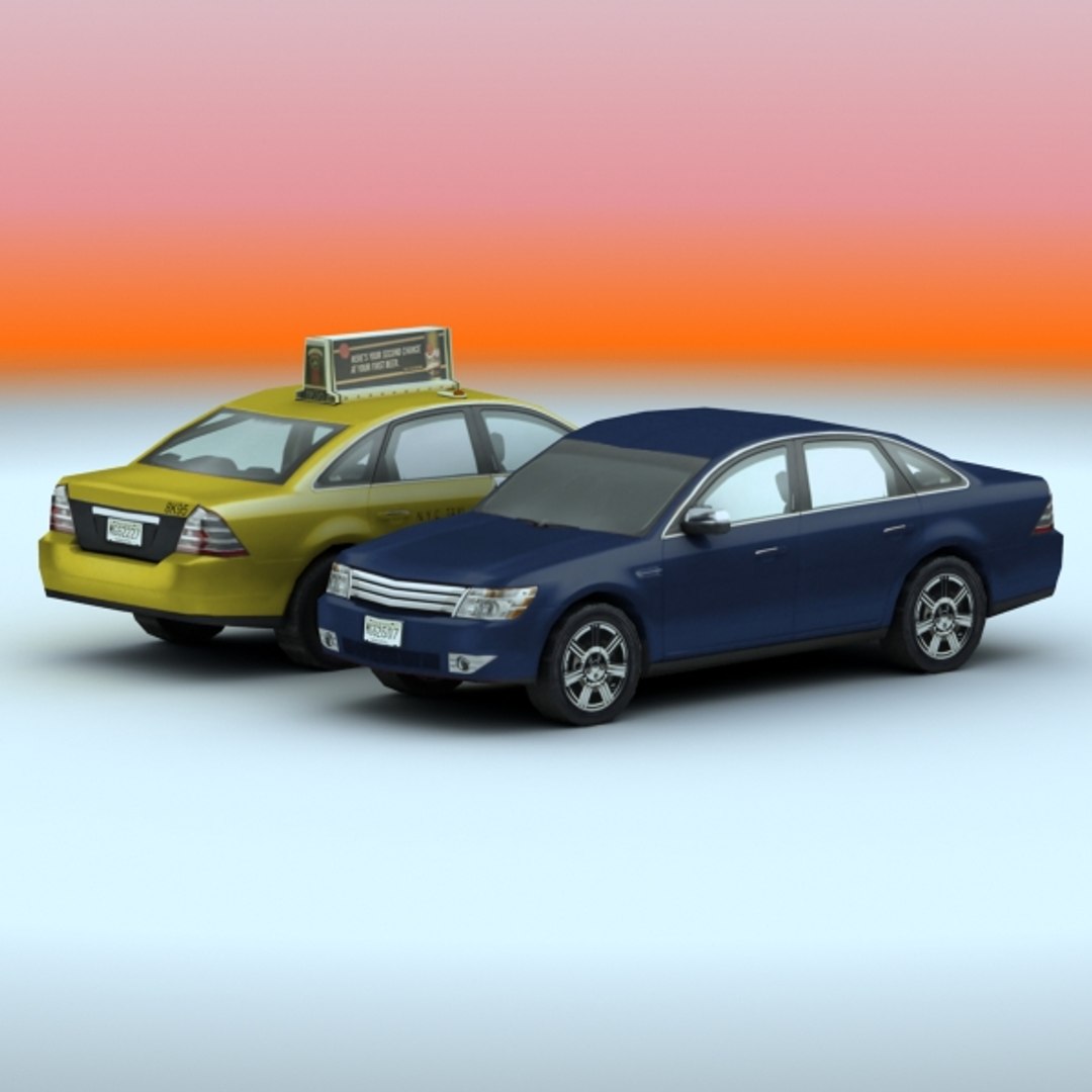 3d Model 2009 Usa Style Taxi