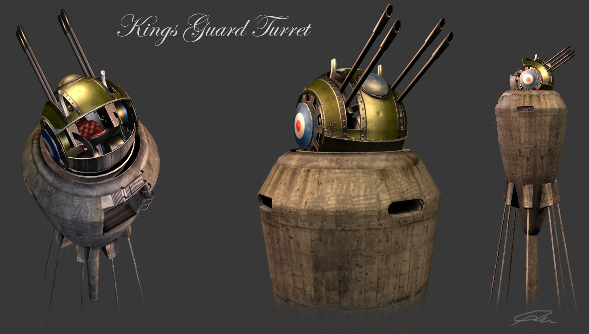 3d Steam Turret