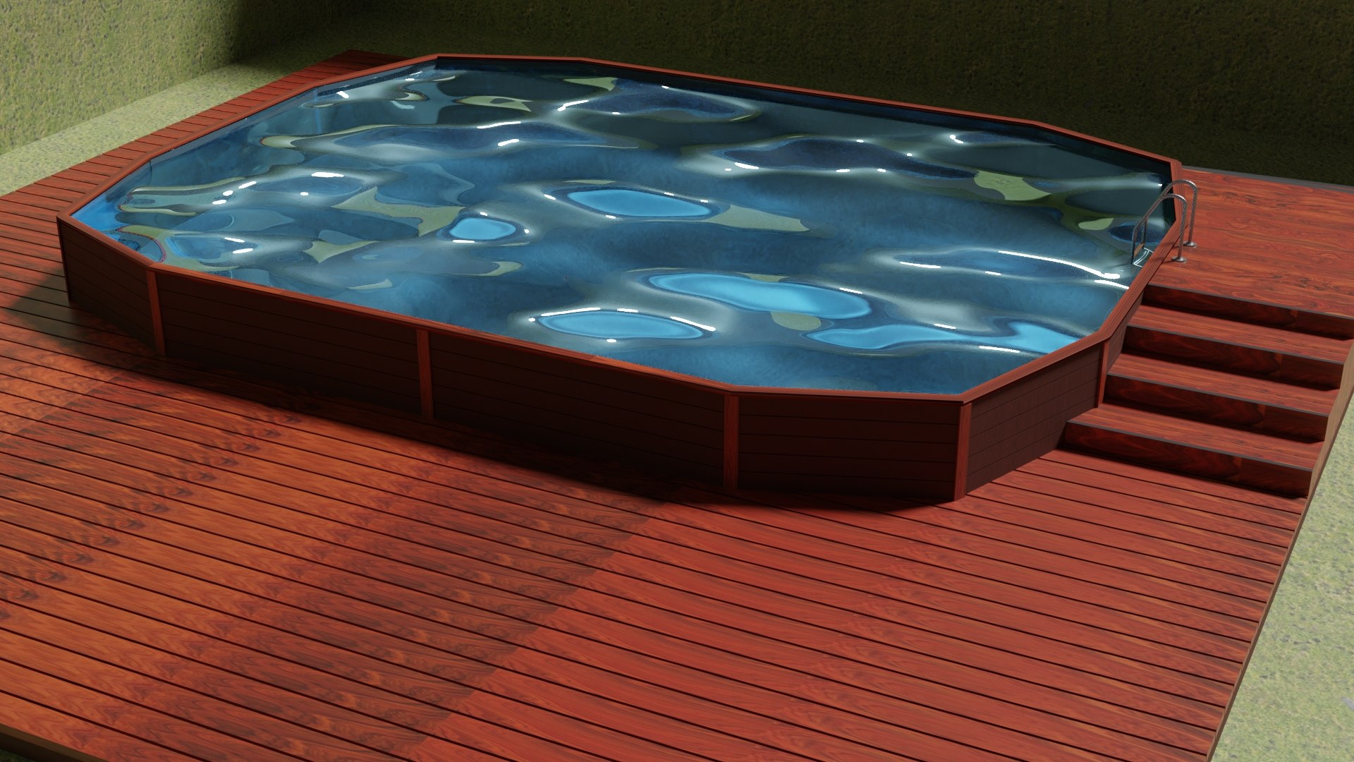 3D Swimming Pool Wood - TurboSquid 1541237