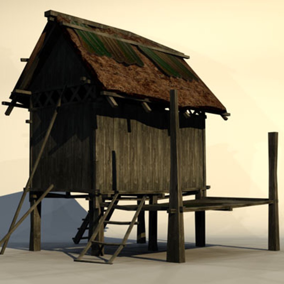Jungle Hut 3d Model