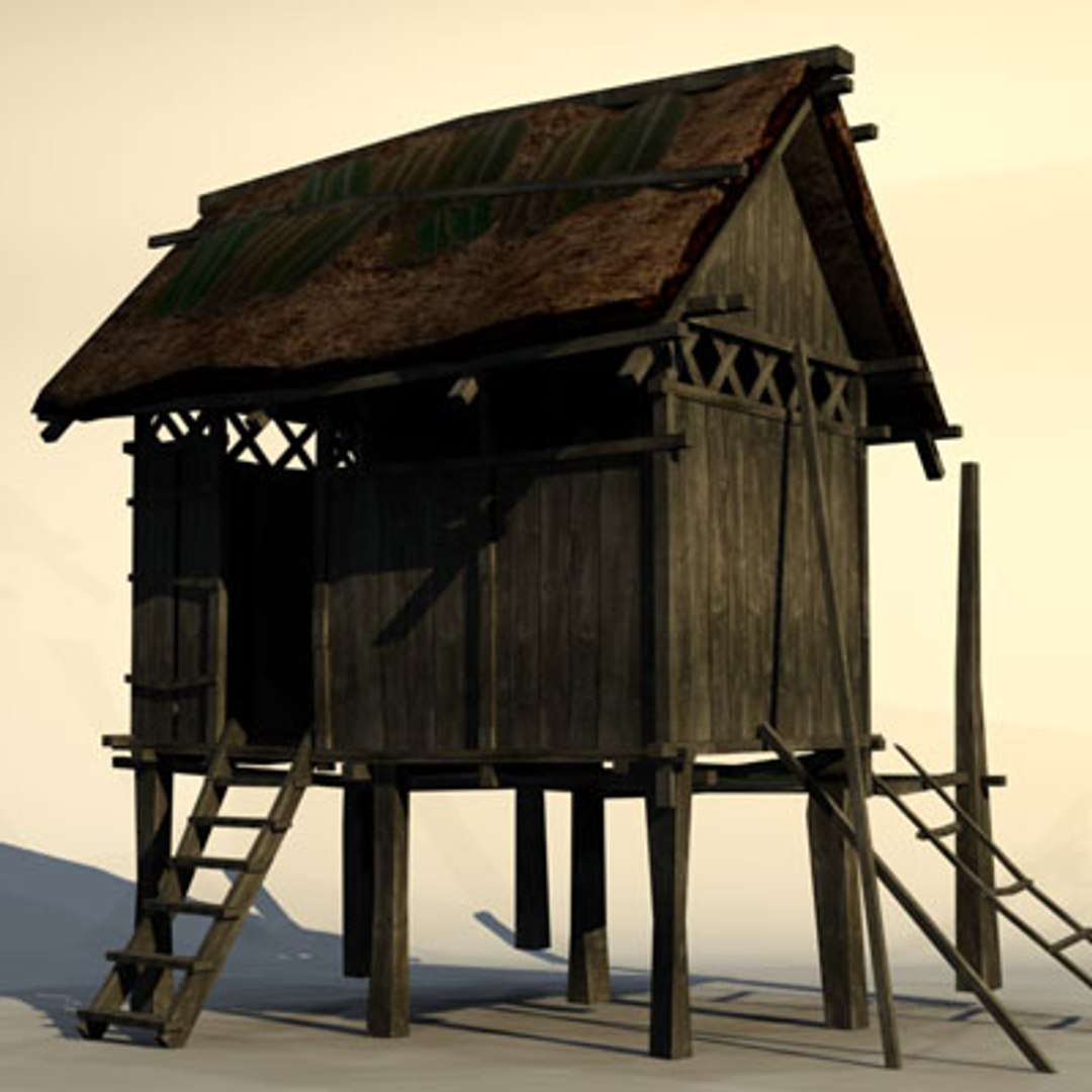 Jungle Hut 3d Model