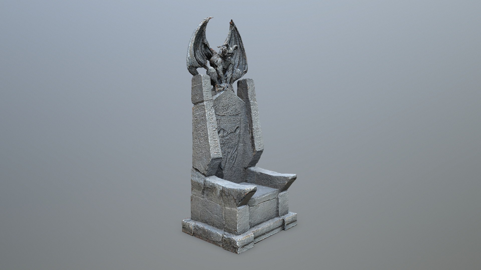 3D Model Devil Stone Throne - TurboSquid 2275815