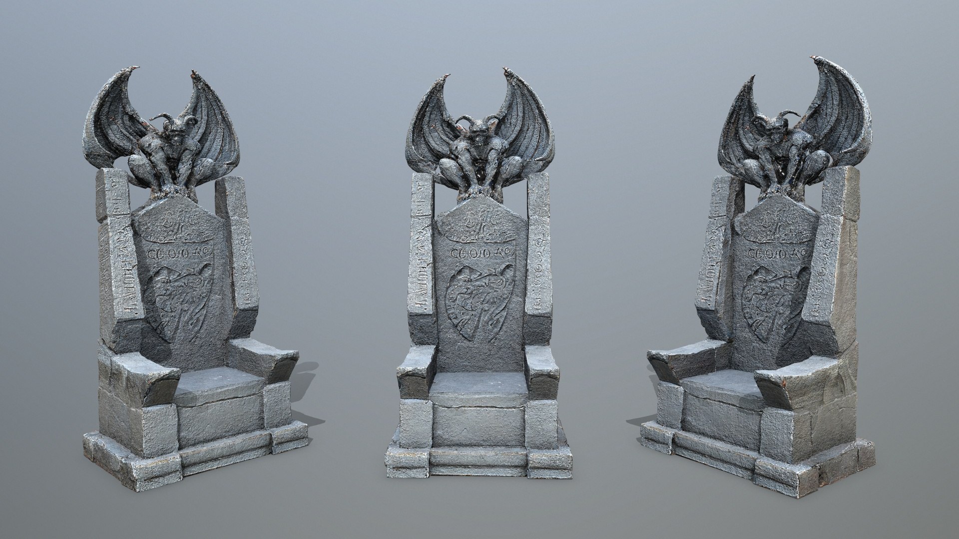 3D Model Devil Stone Throne - TurboSquid 2275815