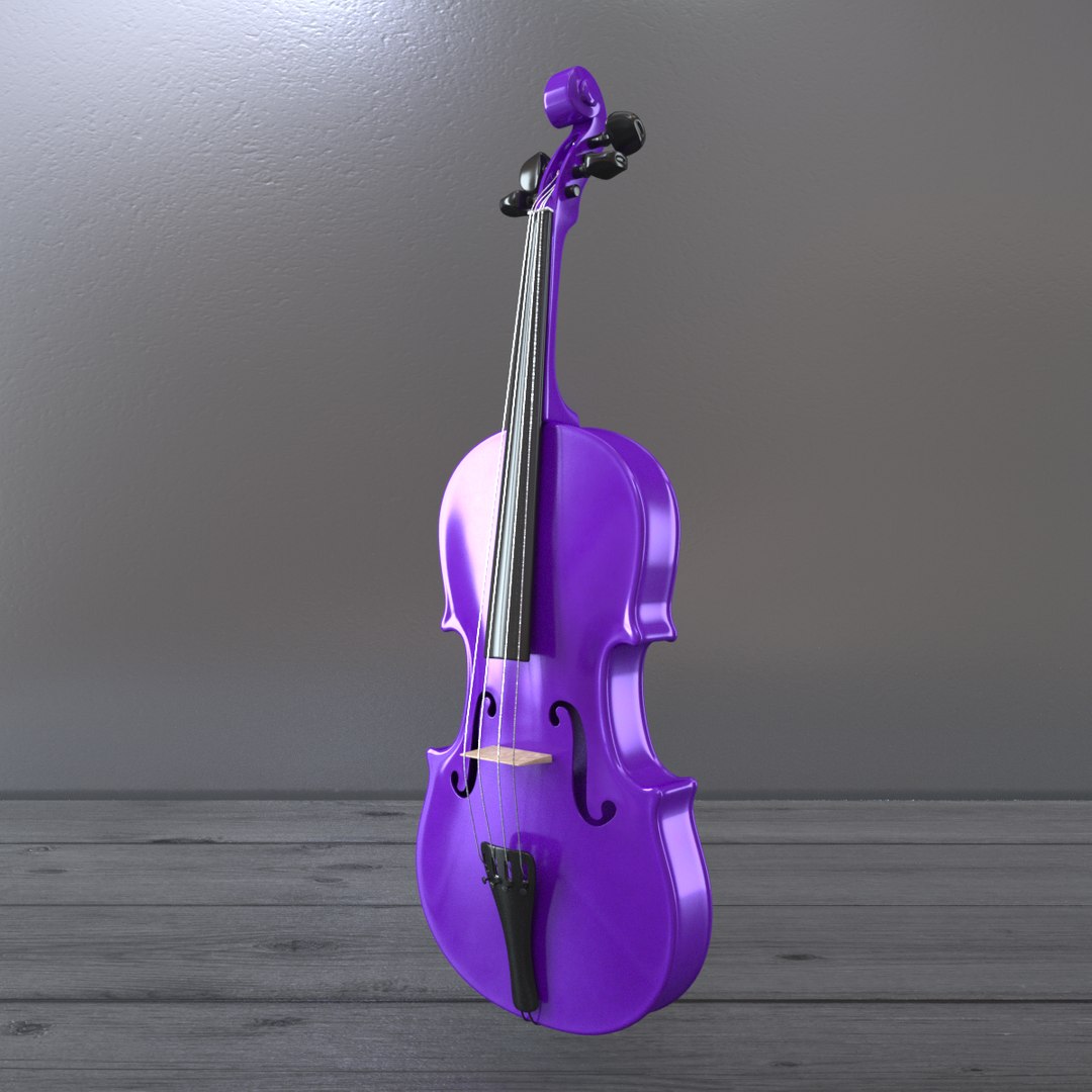3D Violet Violin - TurboSquid 1276451