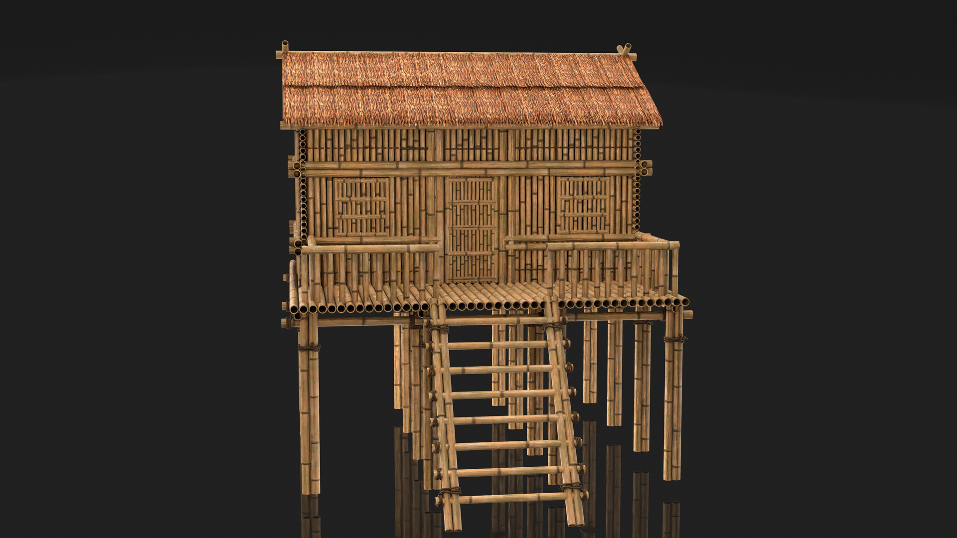 Bamboo House 4 - Jungle Hut 3D Model - TurboSquid 2342270