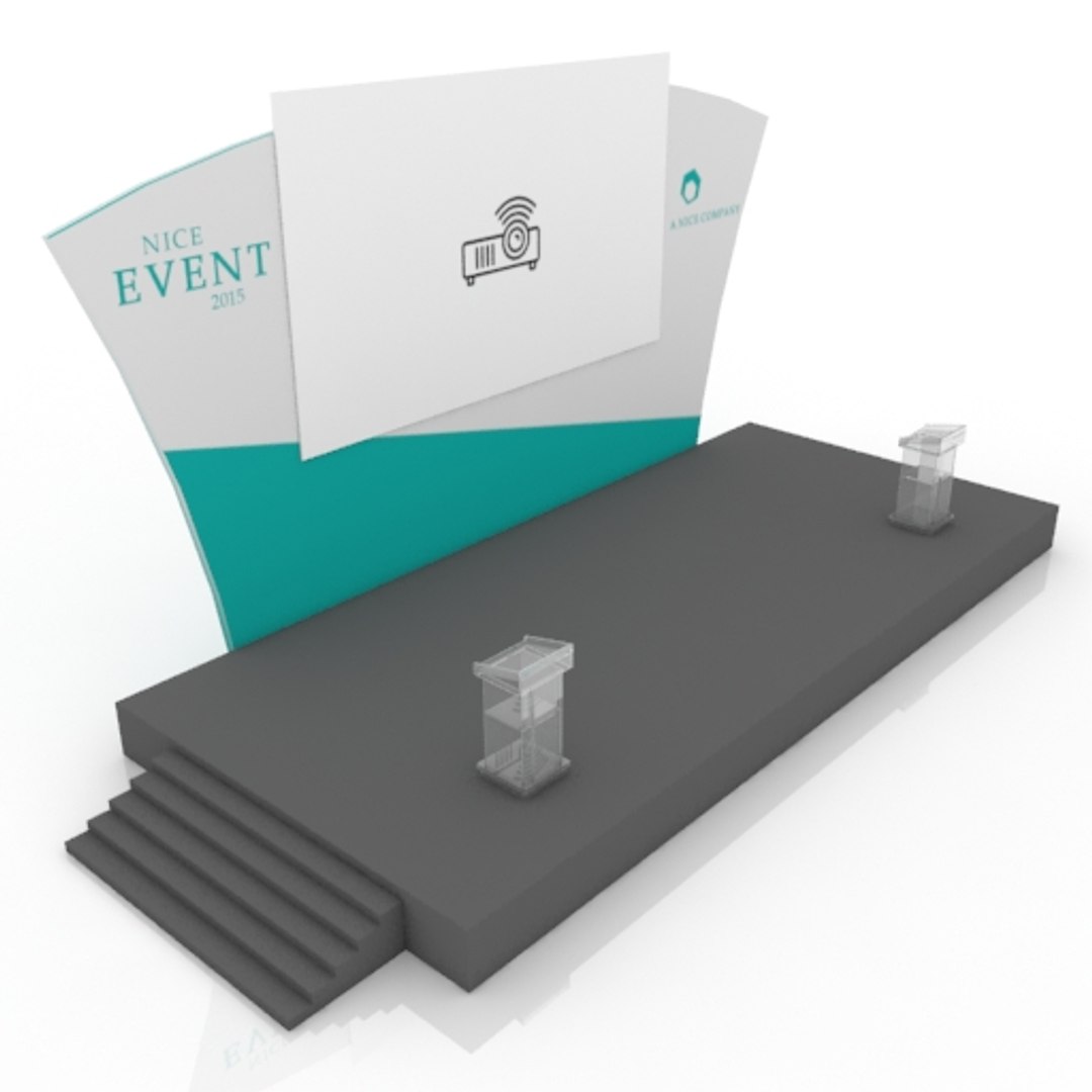 3D stage backdrop rostrum - TurboSquid 1325136