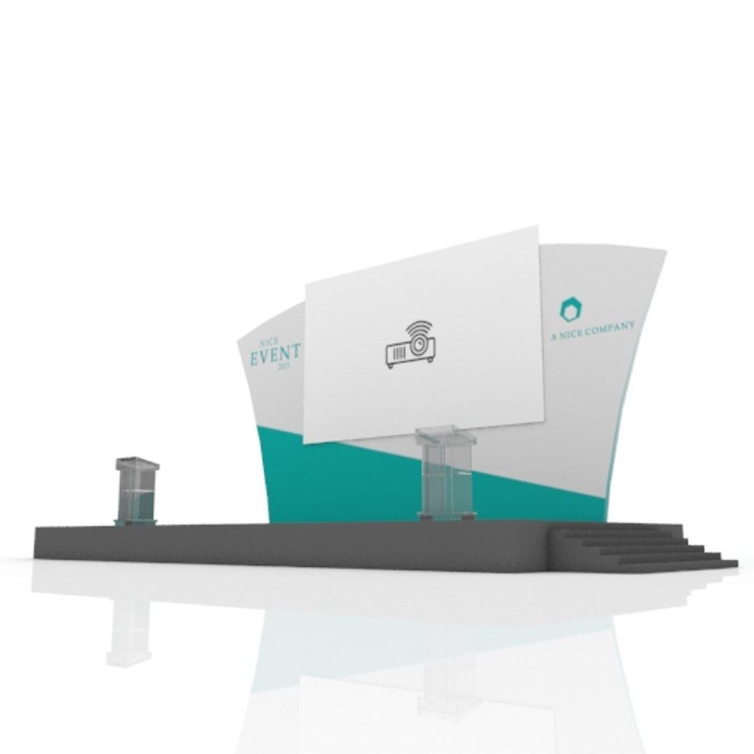 3D stage backdrop rostrum - TurboSquid 1325136
